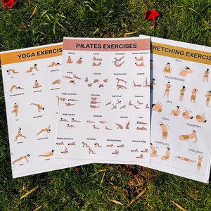 Workout Exercise Chart Home Gym Poster Fitness Tracker Printable ...