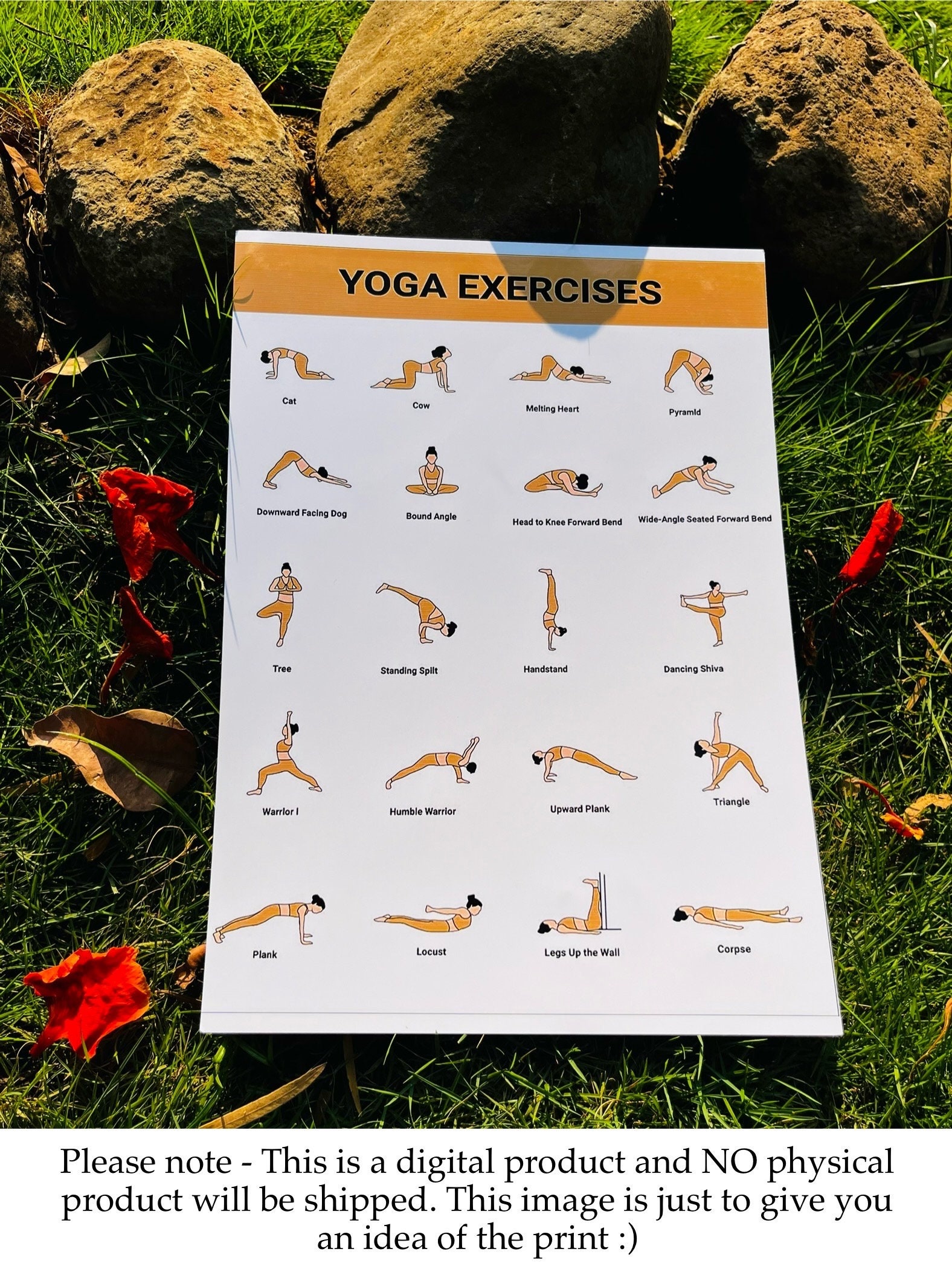 Yoga Exercises, Yoga Poses, Yoga Exercise Chart, Yoga Poses Chart, Yoga ...