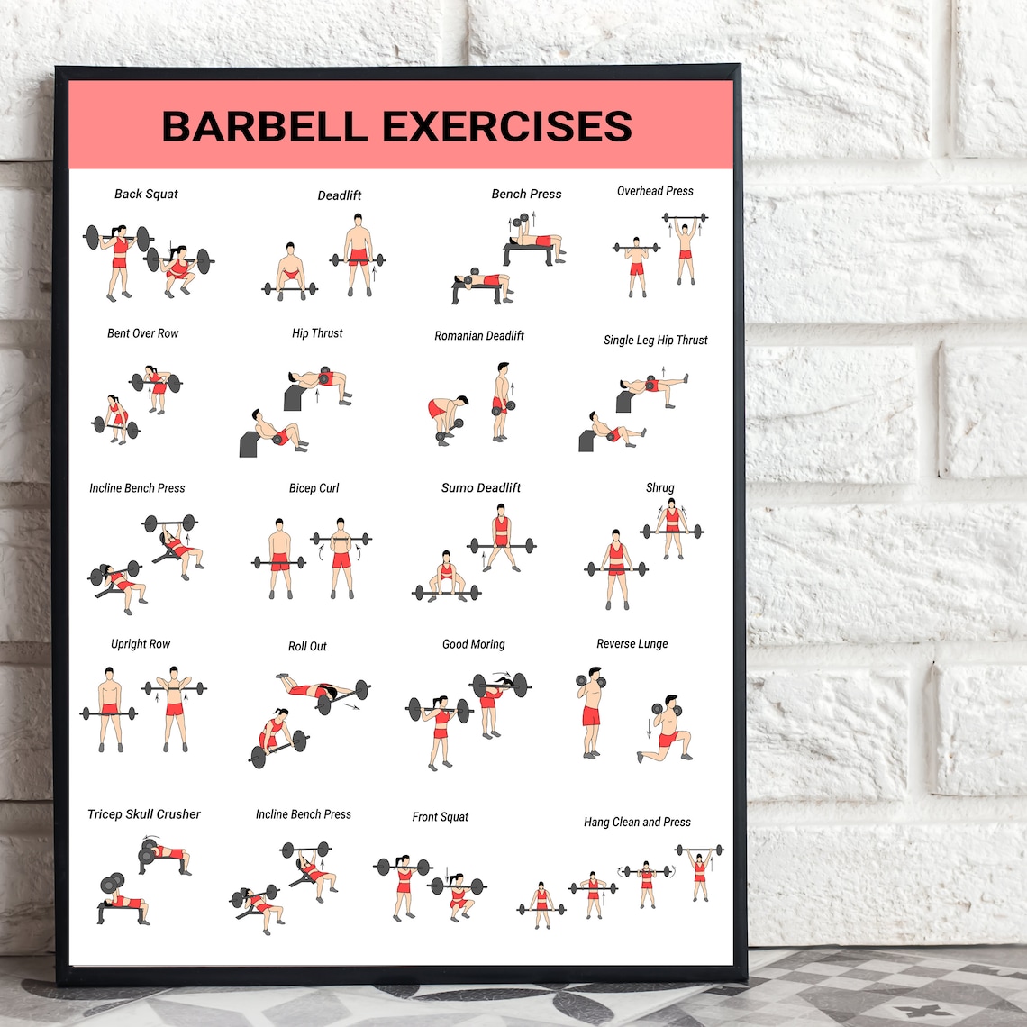 Barbell Workout, Barbell Workout Chart, Barbell Exercises, Barbell ...