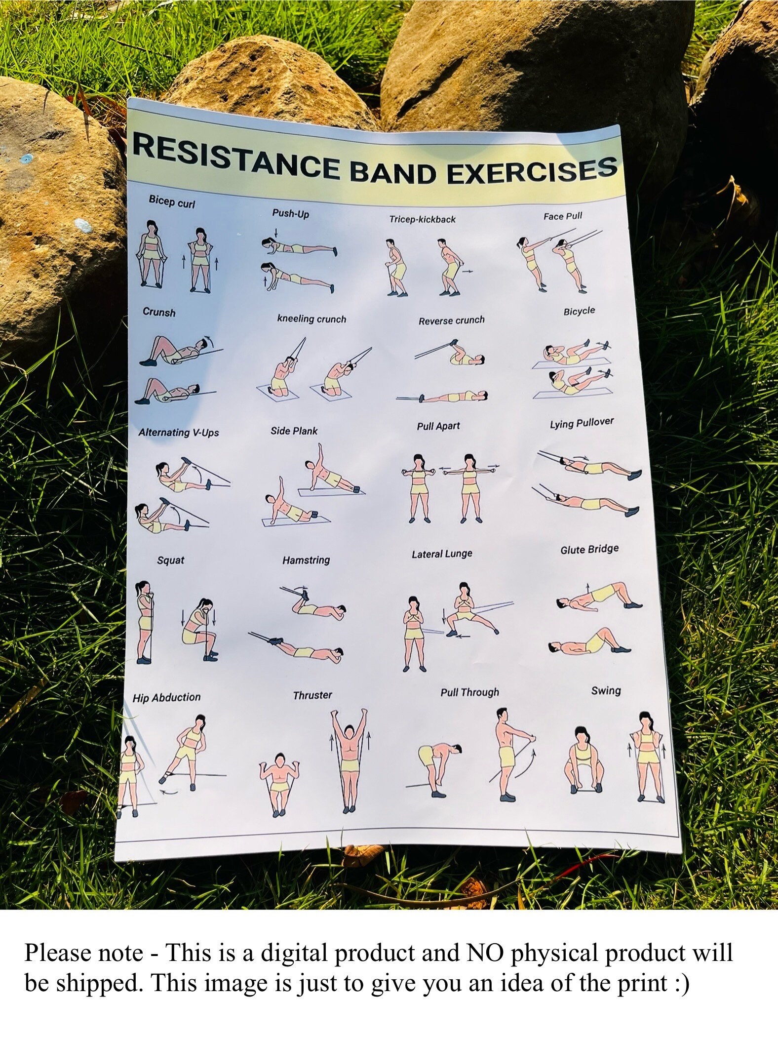 Resistance Band Workout Chart, Resistance Band Exercises, Resistance ...