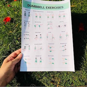 Dumbbell Exercise Poster, Full Body Workout Chart (digital Download) - Etsy