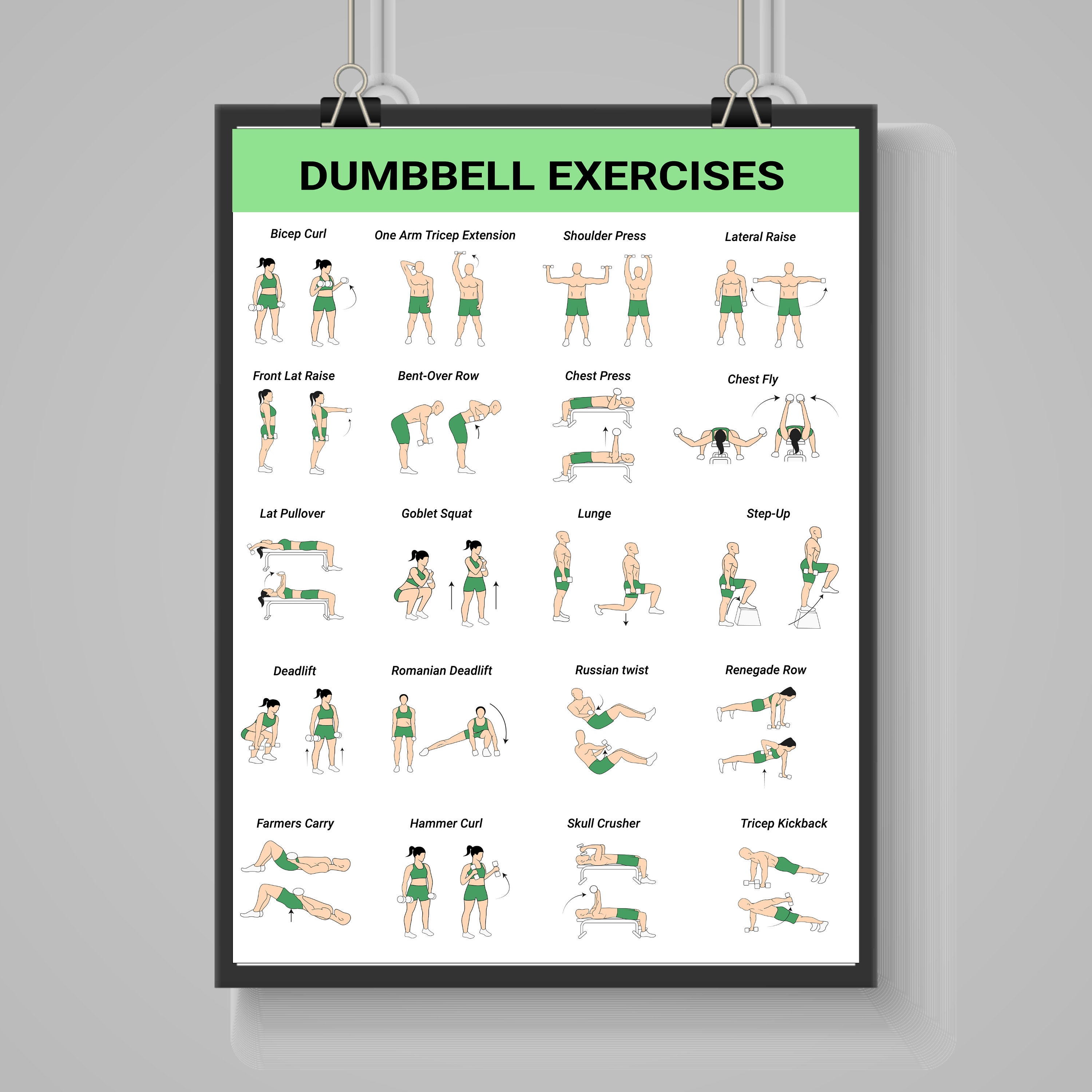Dumbbell Workout Dumbbell Workout Chart Dumbbell Exercises Dumbbell