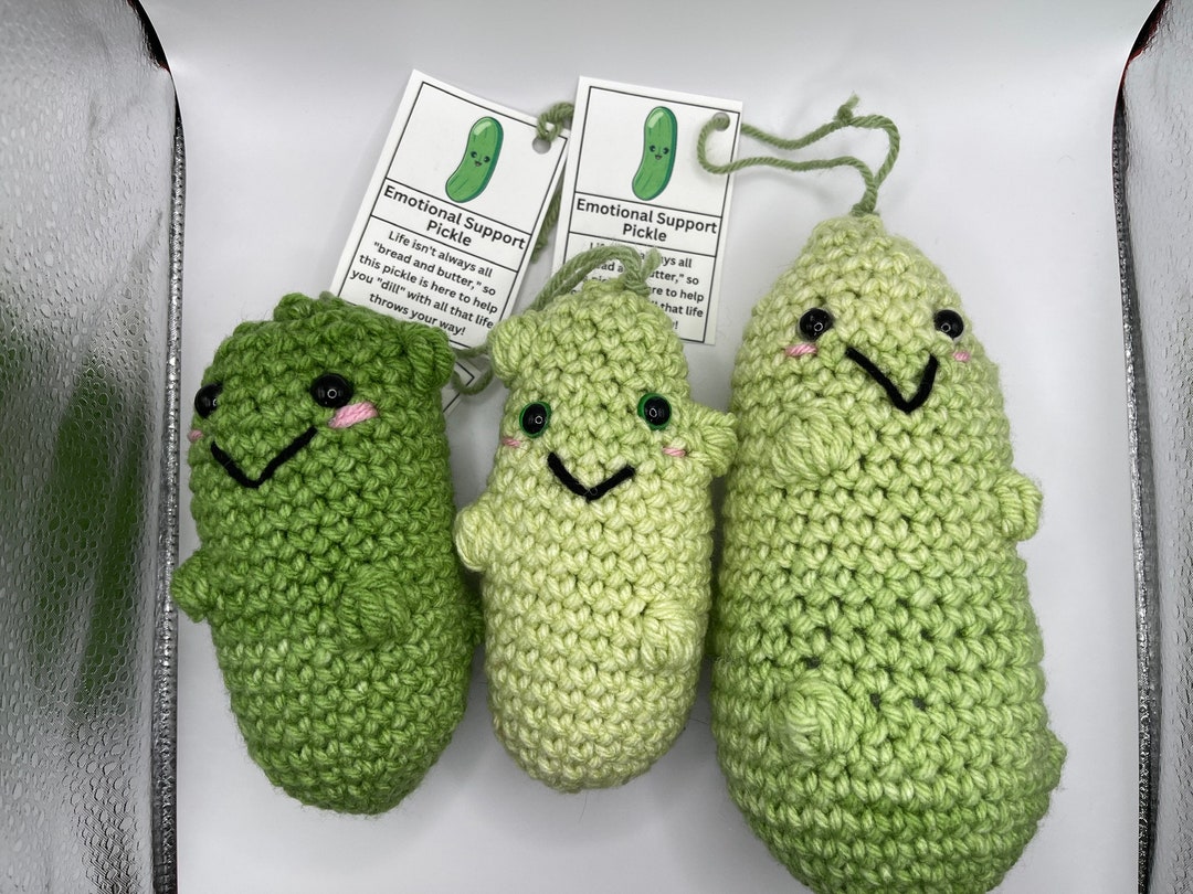 Emotional Support Pickle, Gift for Pickle Lover, Stuffed Pickle Toy ...