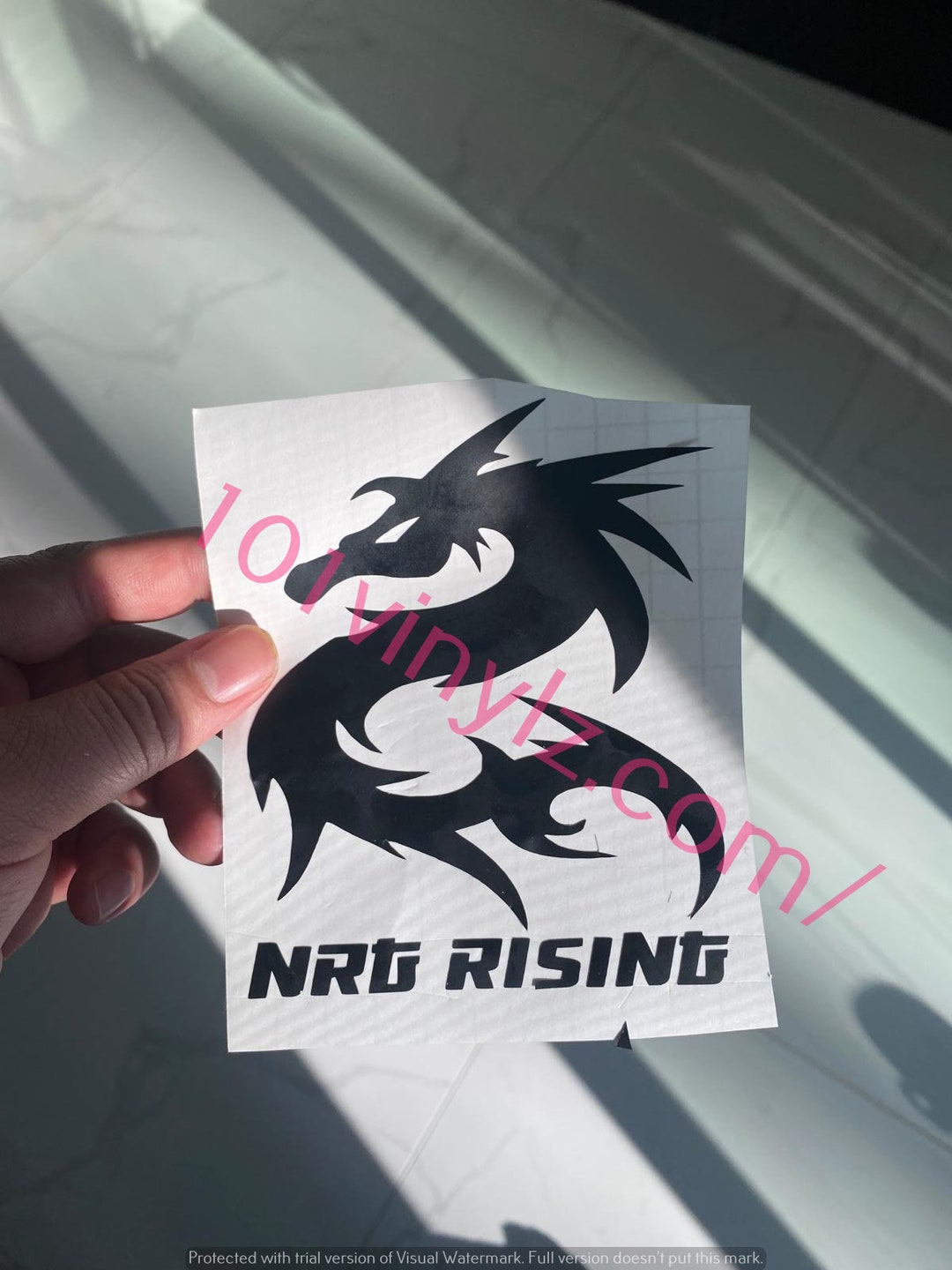 Matte Black Permanent Vinyl NRG Rising Star Sticker for Car, Mug ...