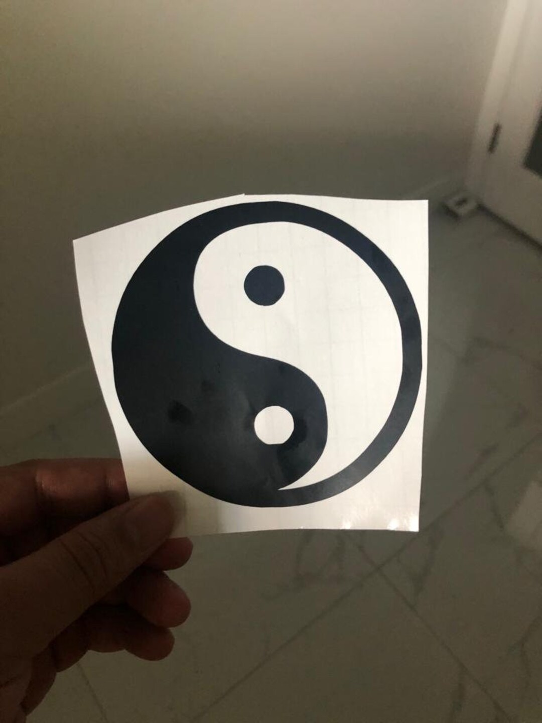 Matte Black Permanent Vinyl Yin-yang Symbol Sticker for Car, Mug ...