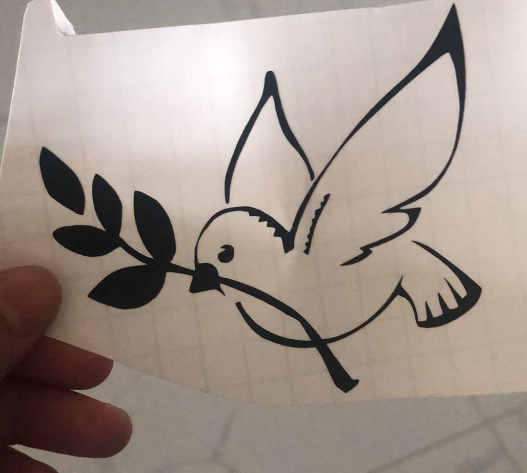 Matte Black Permanent Vinyl Bird Symbol Sticker for Car, Mug, Window ...