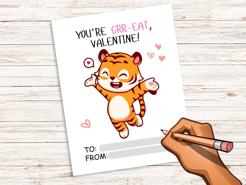Printable Animal Valentine's Day Cards Classroom Valentines Day Cards ...