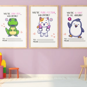 Printable Animal Valentine's Day Cards | Classroom Valentines Day Cards ...