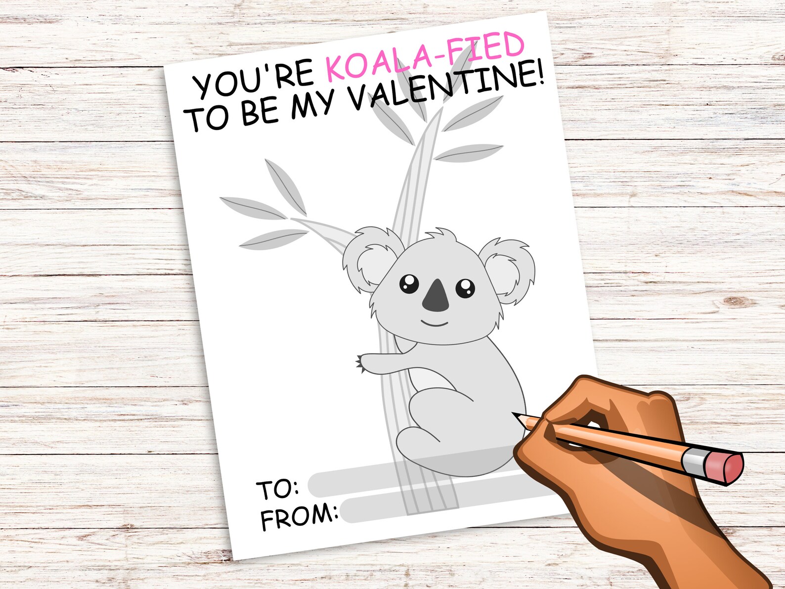 EDITABLE Printable Animal Valentine Cards, Classroom Valentines Day ...