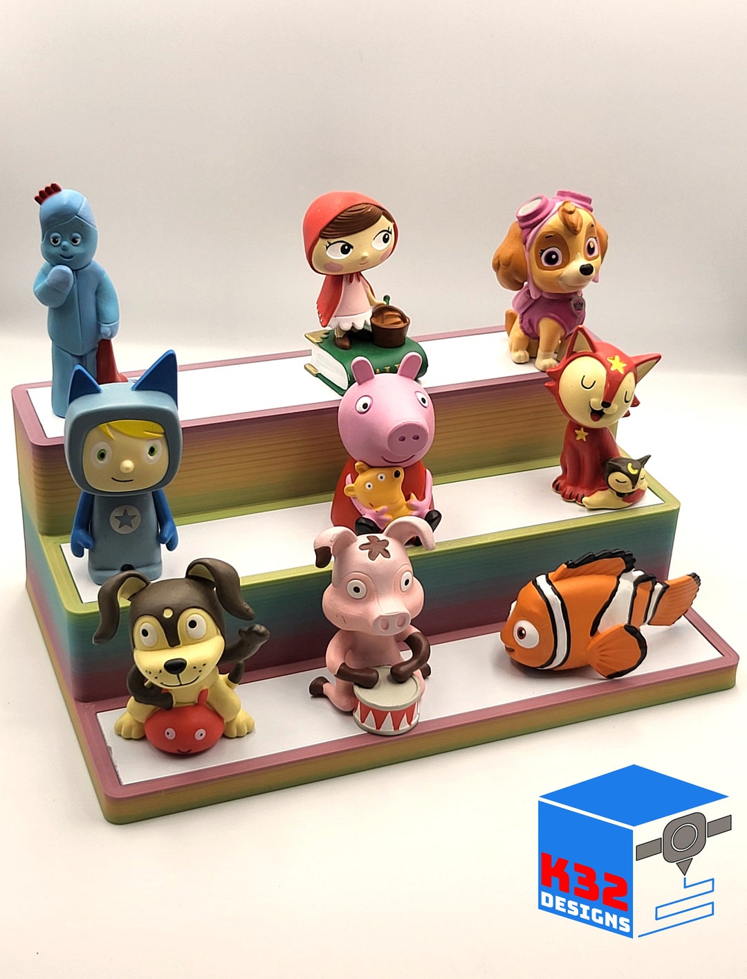 Tonie Figures Stand Rainbow Colour for Toniebox Tonies Figures Storage ...