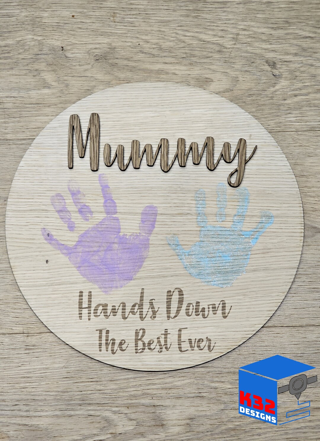Personalised Hand Print Plaque Mummy Memory Keepsake Gift for Mum ...