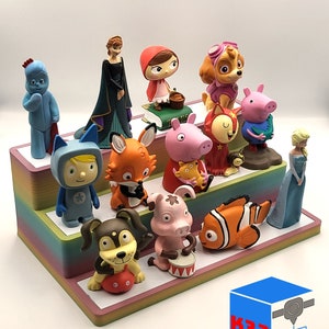 Tonie Figures Stand Rainbow Colour for Toniebox Tonies Figures Storage ...