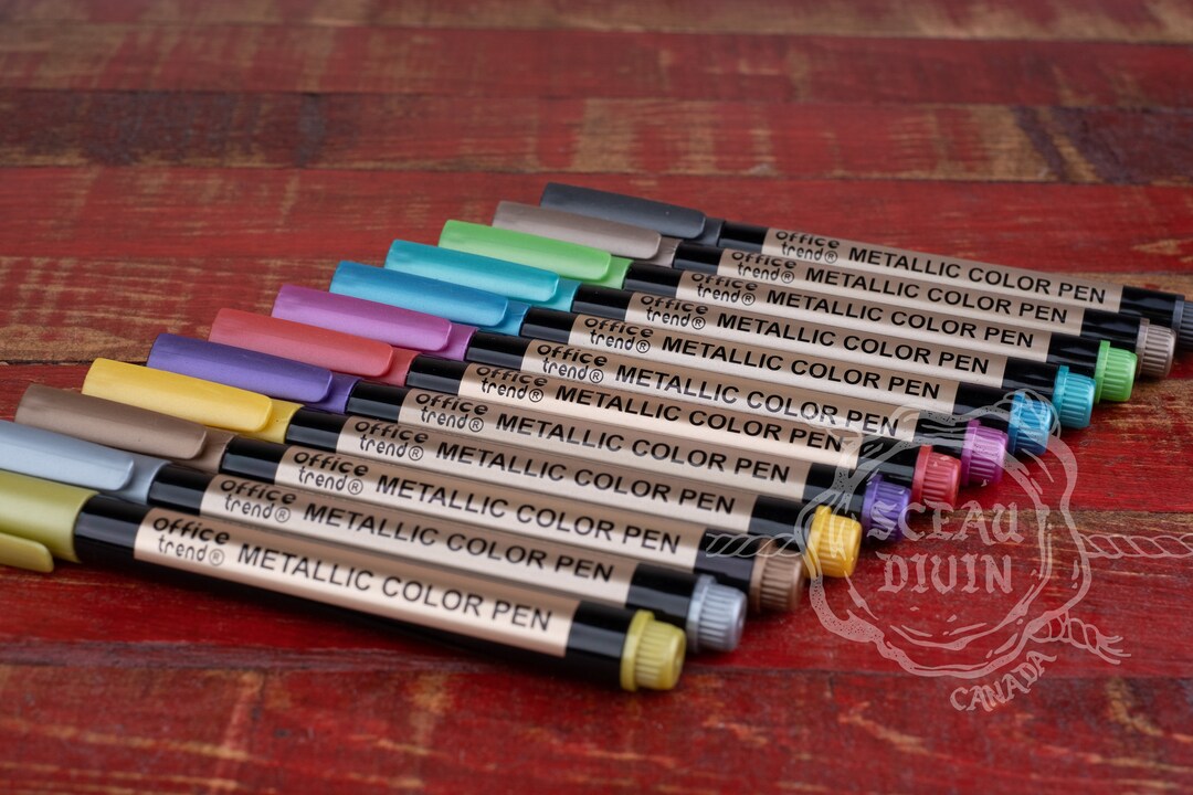 Metallic Colour Pen Wedding Painting Poster Journal Clipart Art Prints ...