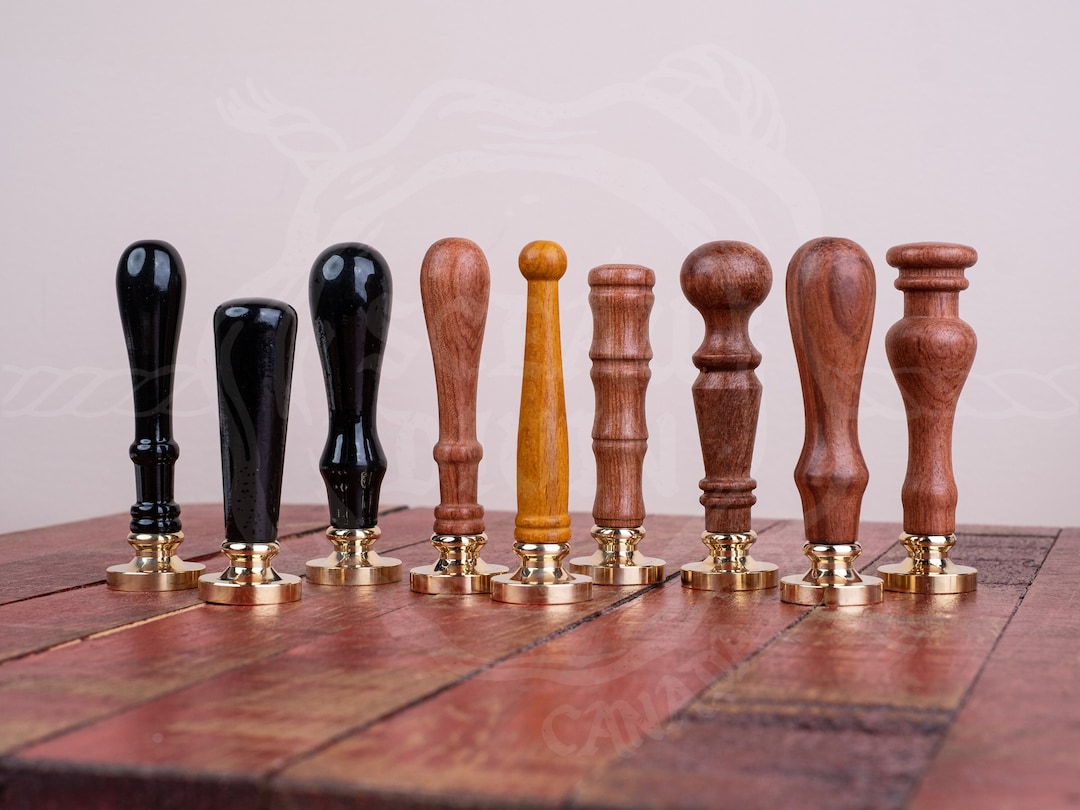 Long Wooden Handle for Wax Seal Stamp • Vintage • Wedding Gift • Wood ...