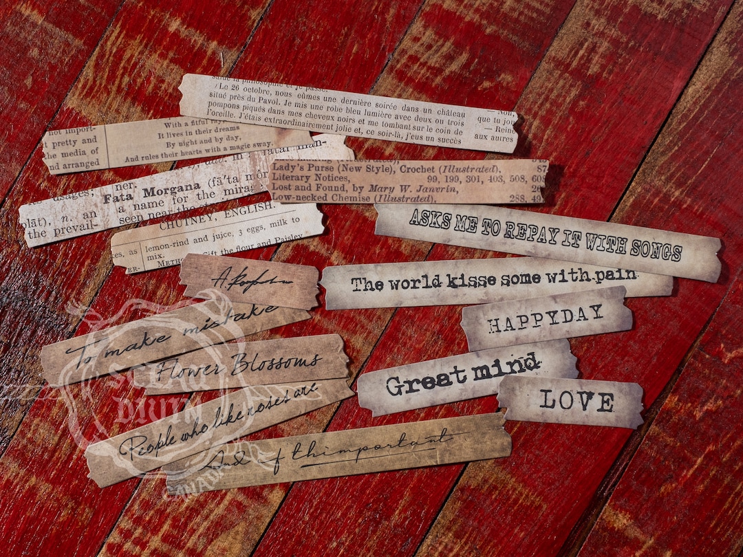 Book Quote Stickers • Junk Journal • Journal • Memo • Sticker Pack ...