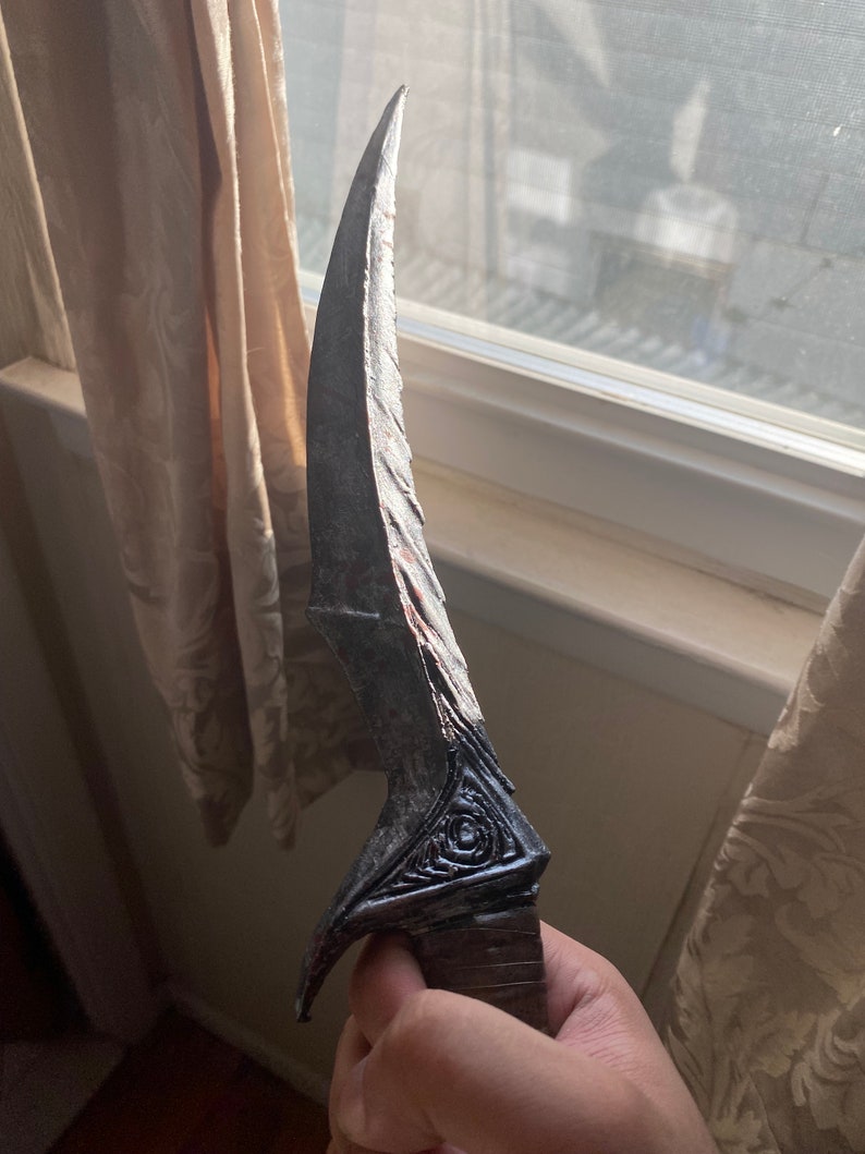 Elder Scrolls Skyrim Inspired Blade of Woe Dagger Prop Replica Highly Detailed Painted Video ...