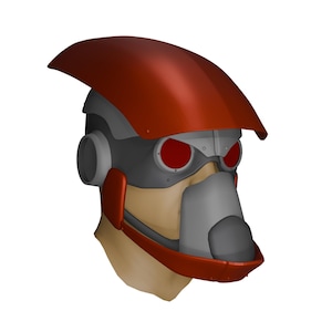 Jak II - Inspired Krimzon Guard Cosplay Display Replica Helmet STL File ...
