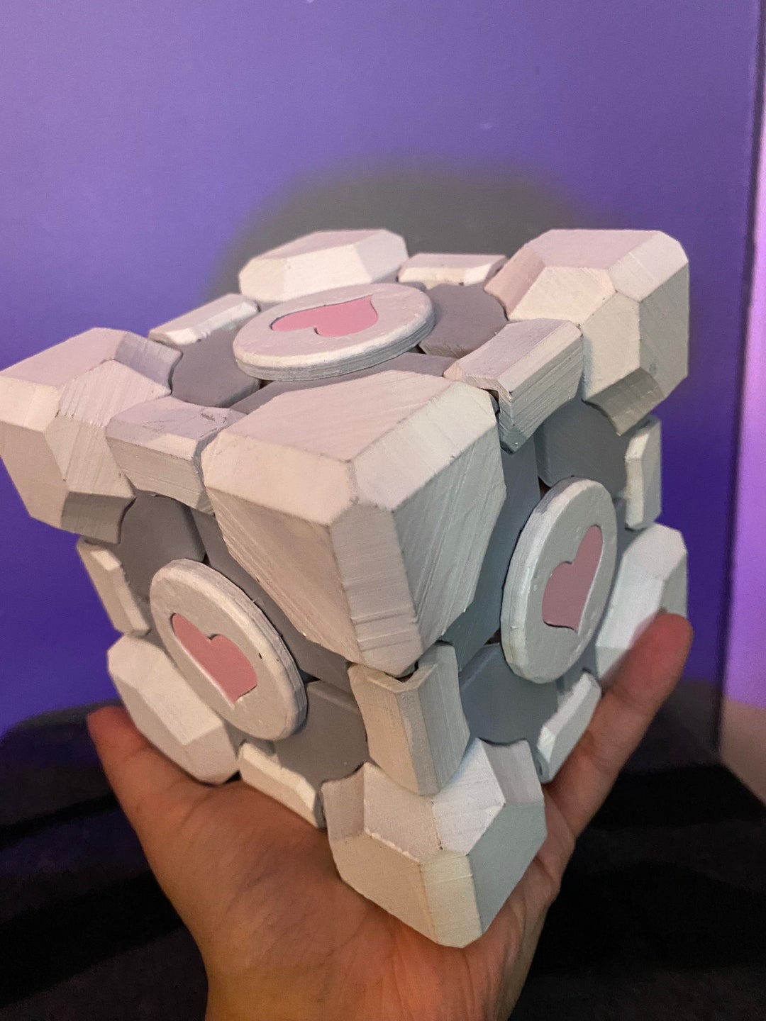 Large Portal 1 & 2 Inspired Companion Cube Replica 3D Printed - Etsy