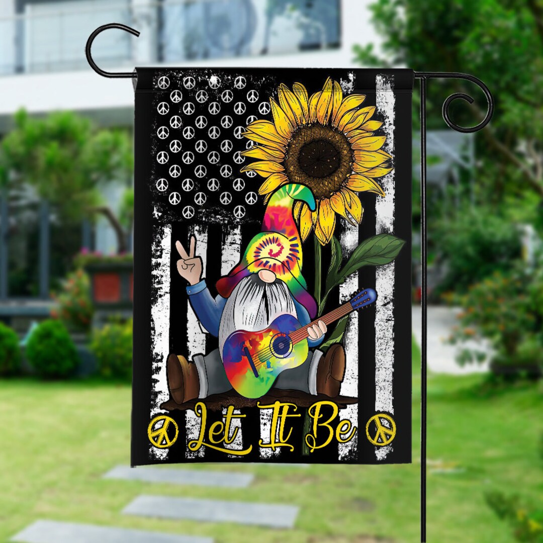 Whisper Words OF Wisdom Let It Be Garden Flag, Hippie Peace House Flag ...