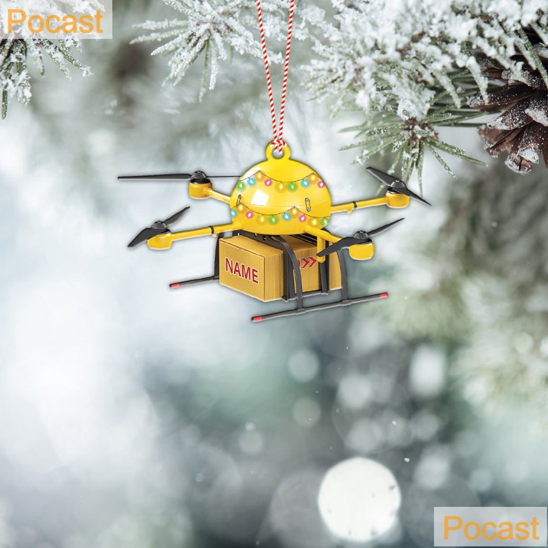 Delivery Drone Christmas Hanging Ornament Delivery Drone Flat - Etsy
