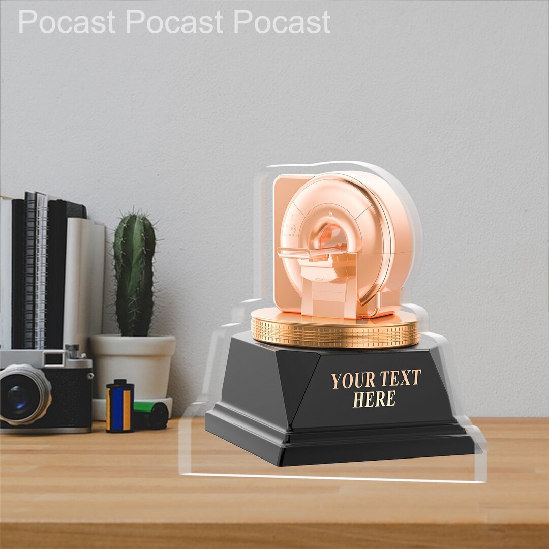 Personalized MRI Scanner Golden Award Acrylic Plaque, MRI Scanner ...