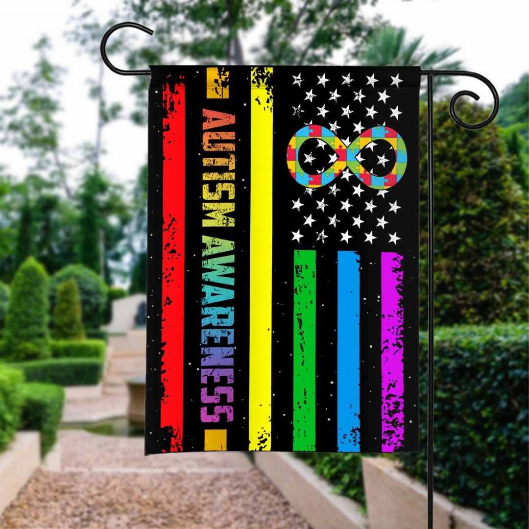 Autism Awareness Double-sided Flag, Autism Awareness Puzzle Flag ...