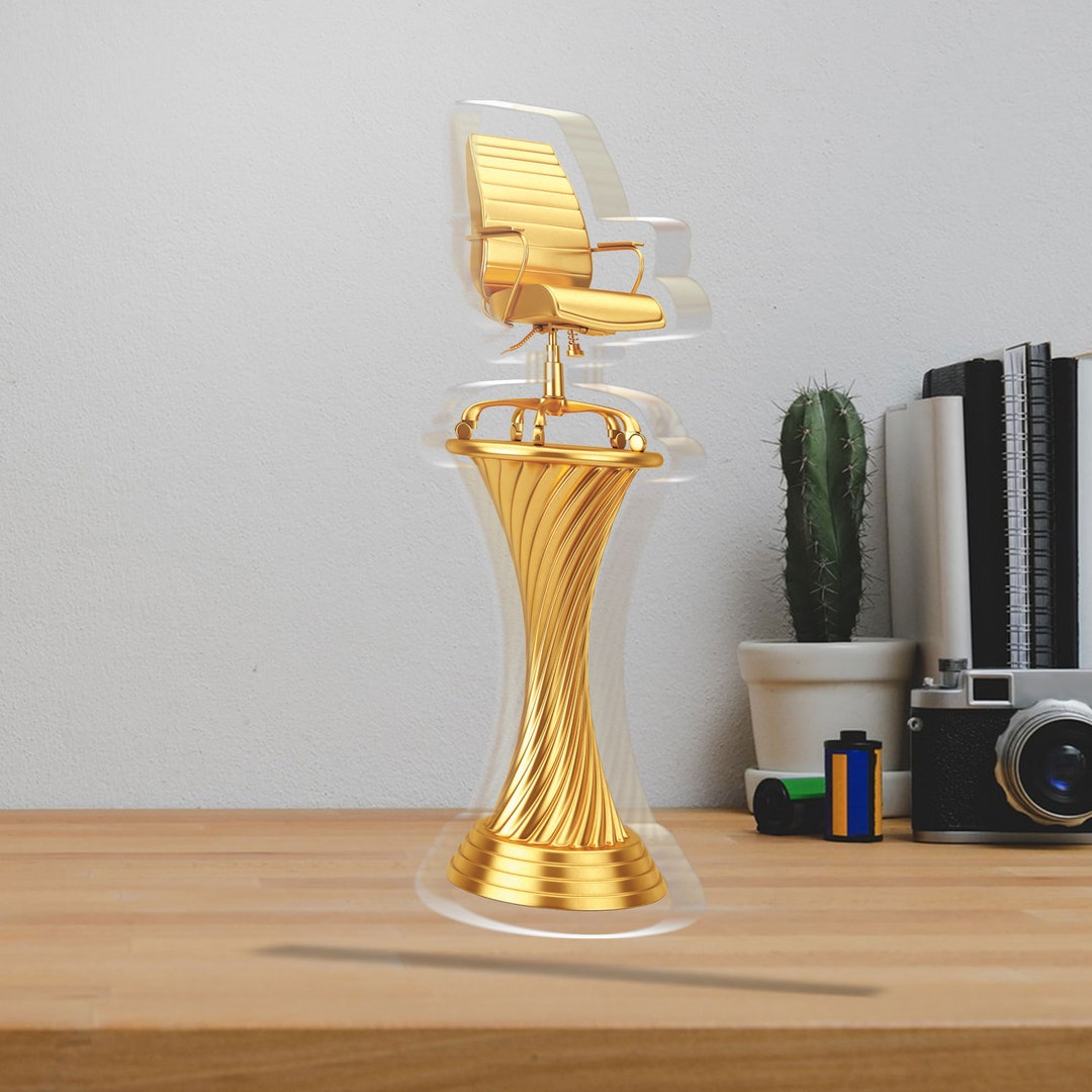 Personalized Golden Office Chair Trophy Acrylic Plaque, Love Chair ...