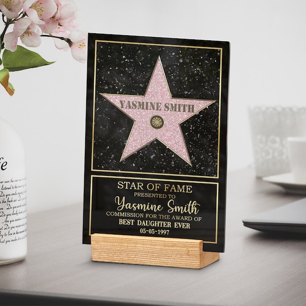 Hollywood Star of Fame Plaque - Etsy