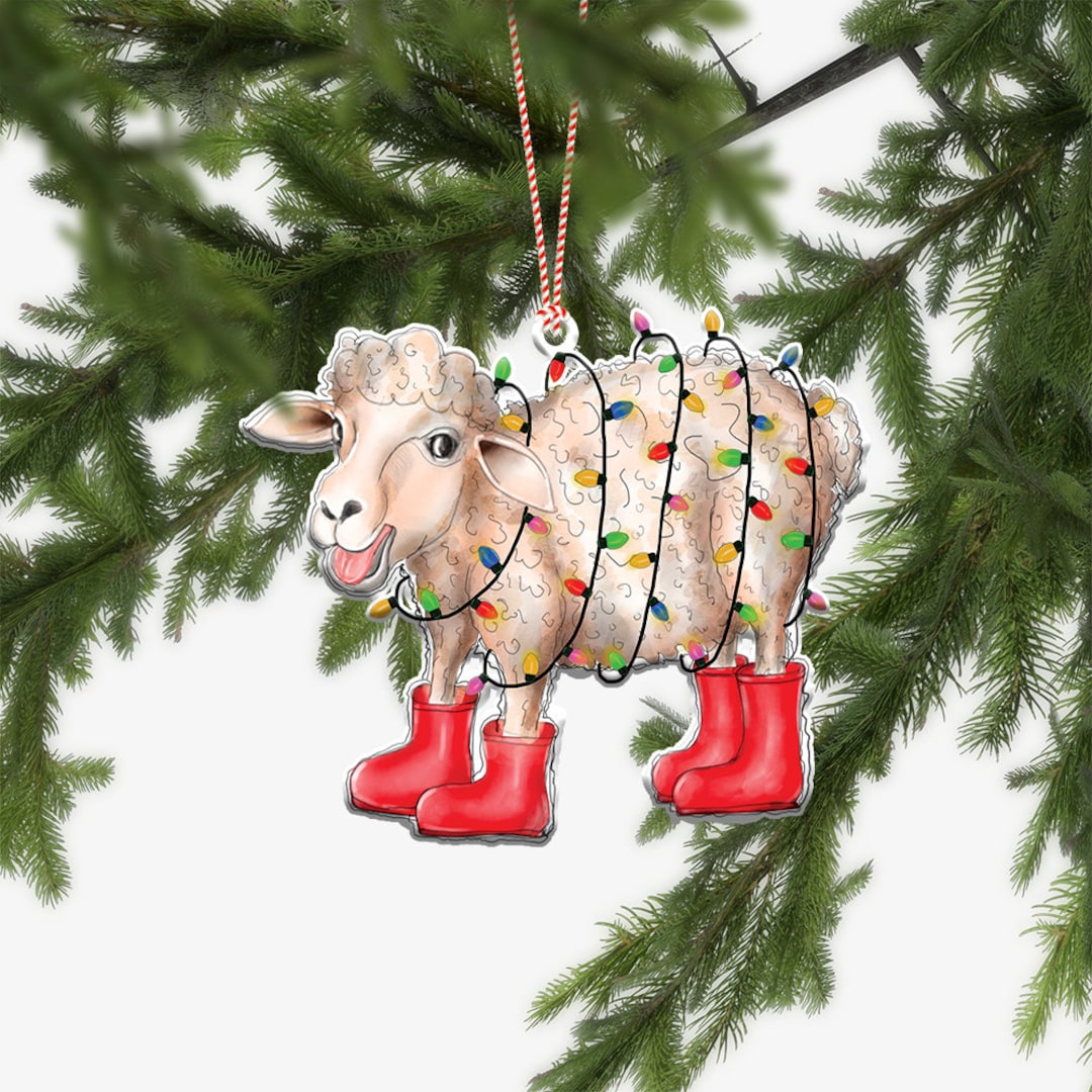 Sheep Christmas Ornament, Sheep Car Ornament, Sheep Christmas Tree ...