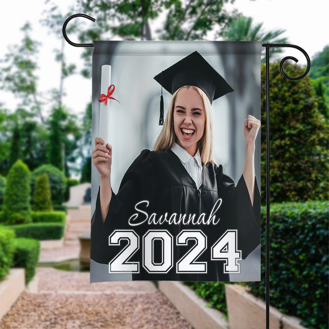 Personalized Graduation 2024 Flag, Graduate Yard Sign, Class of 2024 ...
