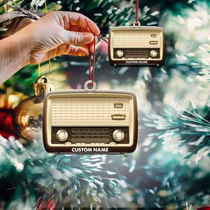 Personalized Radio Christmas Ornament, Radio Ornament Gift, Radio ...