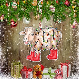 Sheep Christmas Ornament, Sheep Car Ornament, Sheep Christmas Tree ...