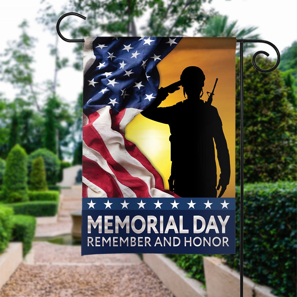 Memorial Day Garden Flag, Remember and Honor Double Sided Yard Outdoor ...