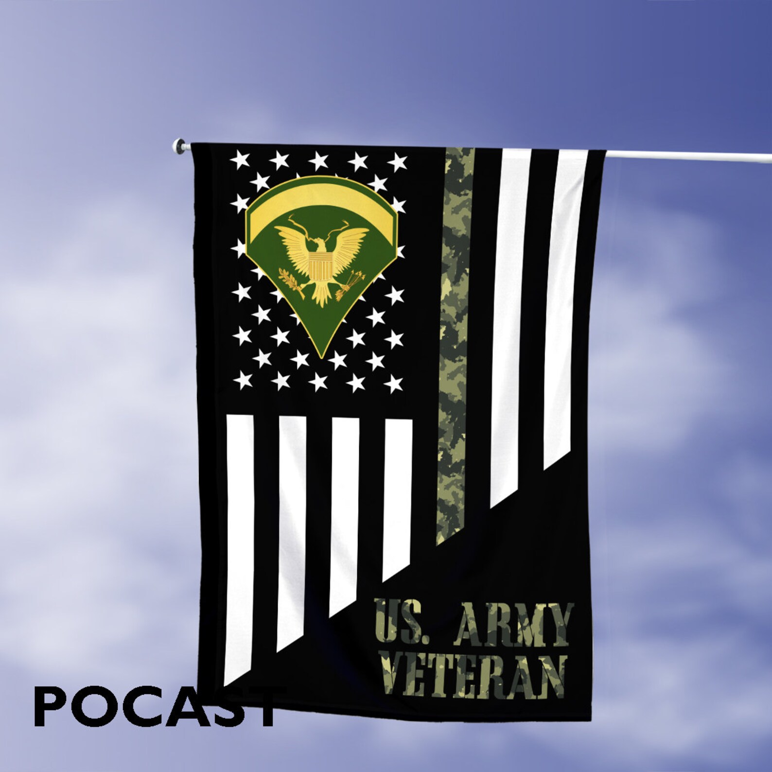 Personalized Veteran Flag, Custom Rank Soldier Flag, Memorial Day Flag ...