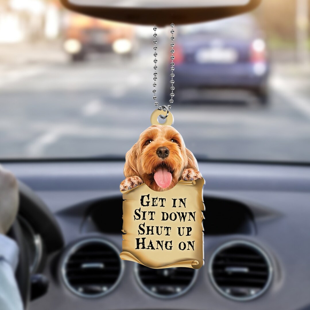 Funny Cockapoo Dog Get in Sit Down Shut up Hang on Ornament Gift ...