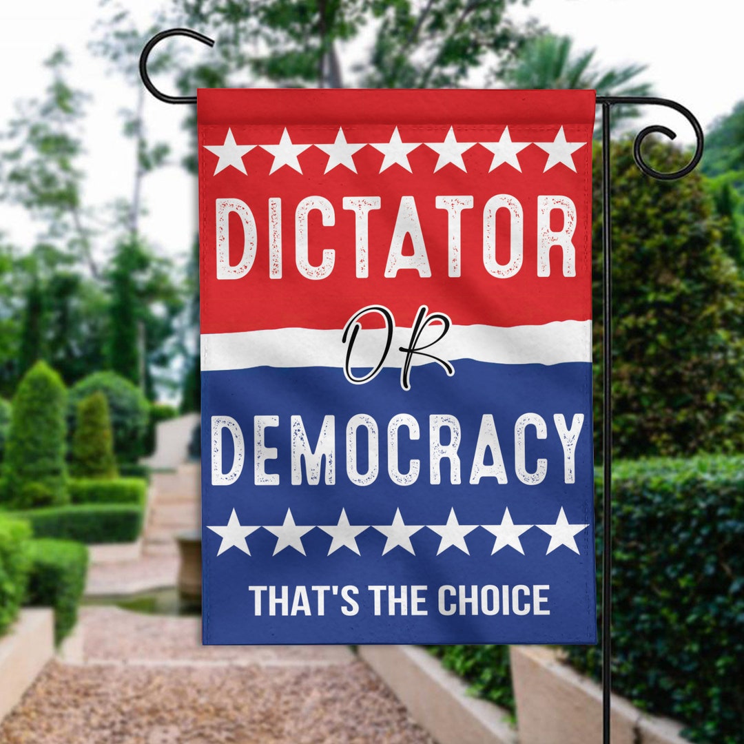 Dictator or Democracy Flag, America Presidential Election 2024 Flag ...