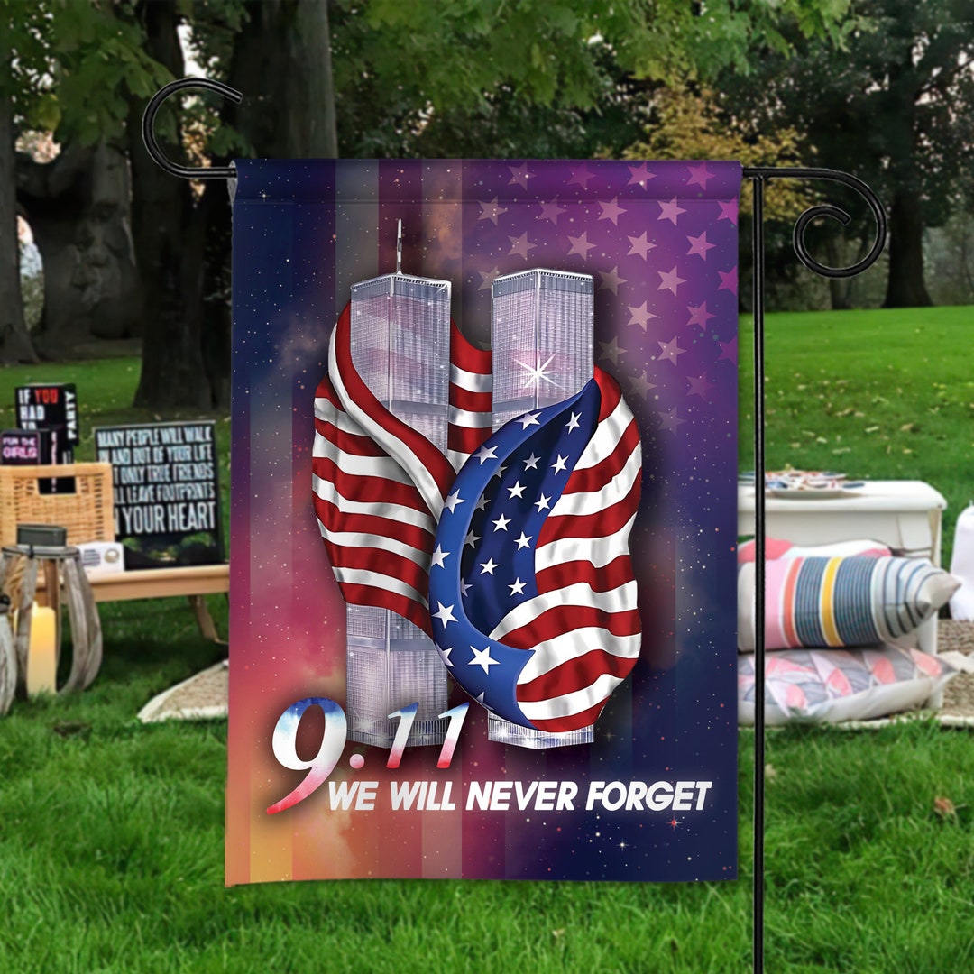 Never Forget 911 Flag, Patriot Day Flag, 911 Memorial Flag, American ...