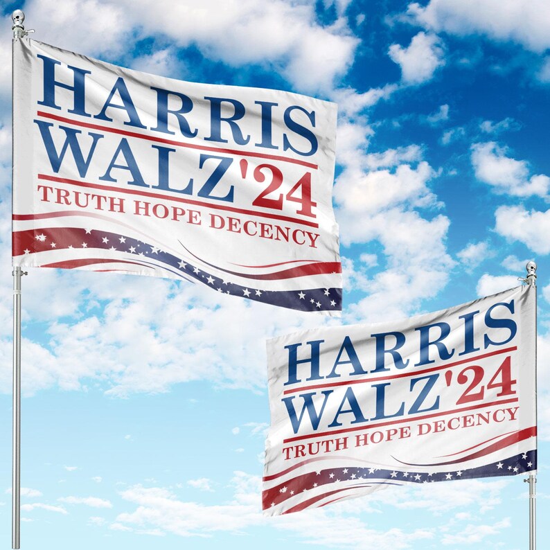 Harris Walz Flag, President Kamala Harris 2024 Flag, Election Flag ...