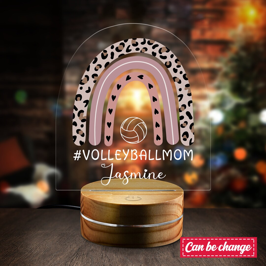 Personalized Volleyball Mom Night Light, Led Night Lamp, Custom Photo ...