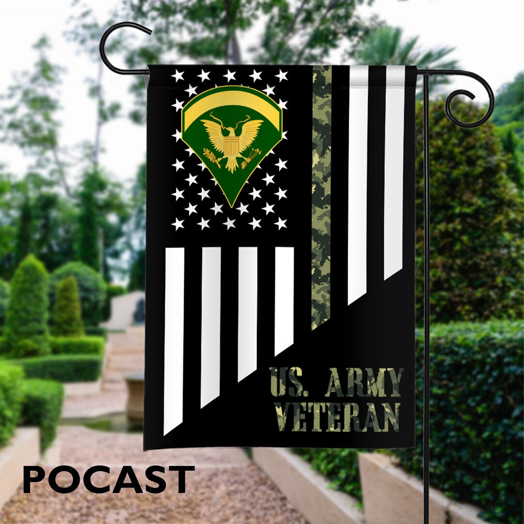 Personalized Veteran Flag, Custom Rank Soldier Flag, Memorial Day Flag ...