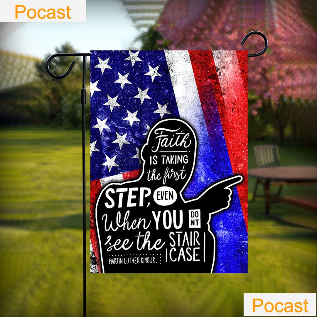 Martin Luther King Jr American US Garden Flag Vertical Double Sided ...