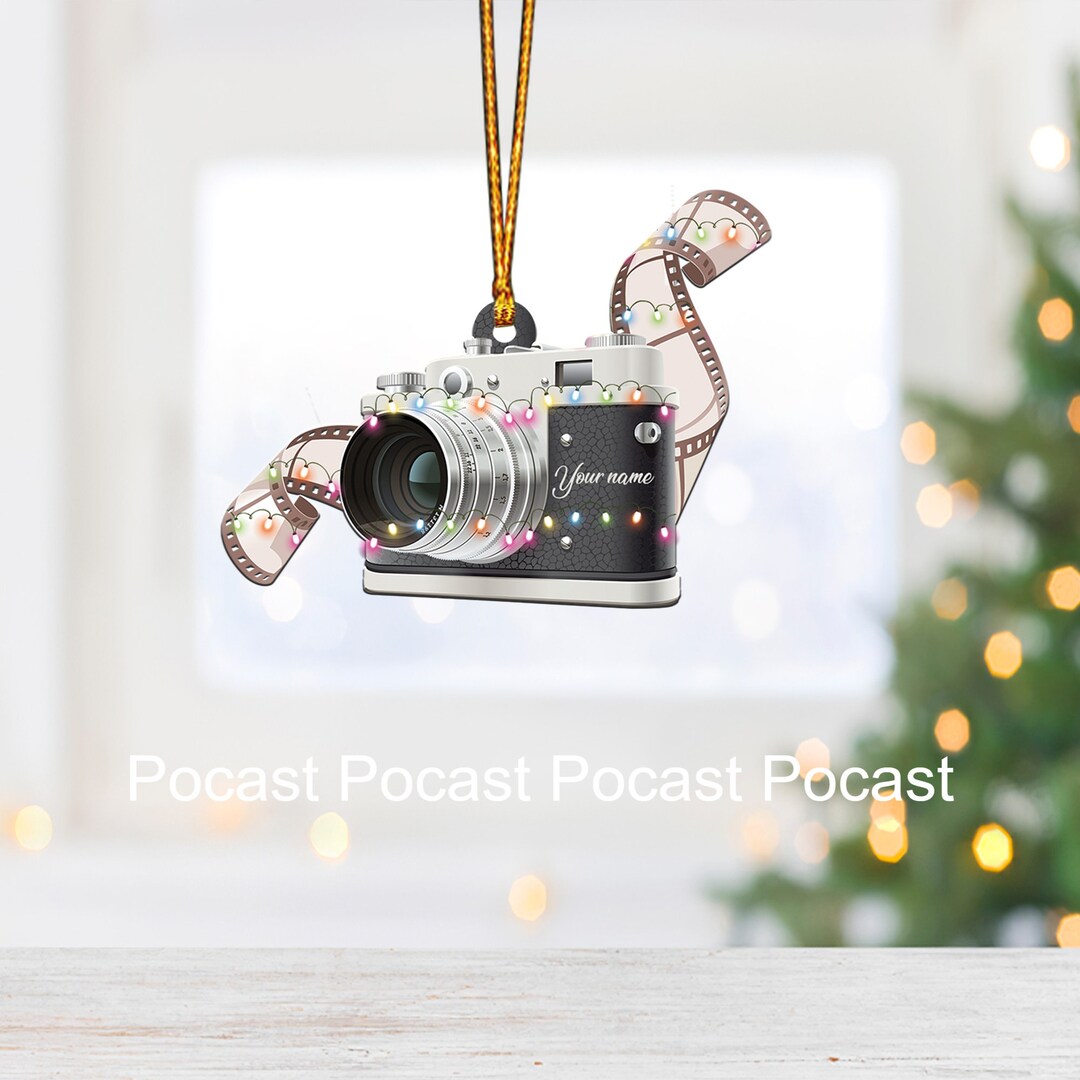 Personalized Graphic Film Camera Ornament, Christmas Photo Camera Tree ...