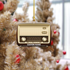Personalized Radio Christmas Ornament, Radio Ornament Gift, Radio ...