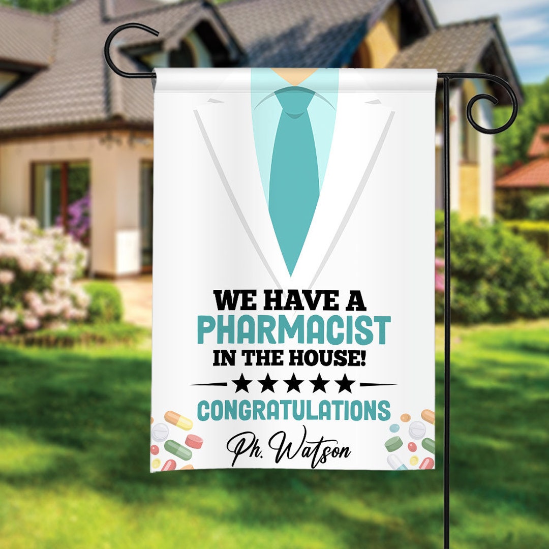 Personalized Pharmacist Graduation Flag, Custom Pharmacist Flag, Class ...