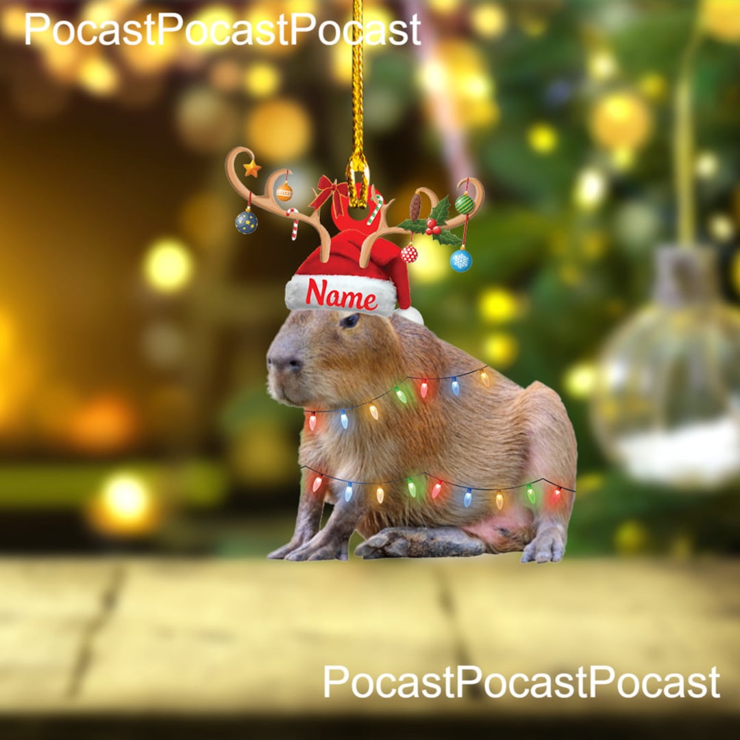 Capybara Christmas Christmas Light Ornament Capybara Tree Hanging ...