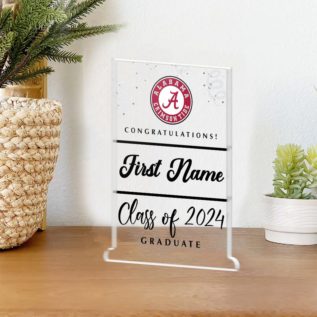 Personalized Graduation Acrylic Plaque, Class of 2024 Acrylic Keepsake ...