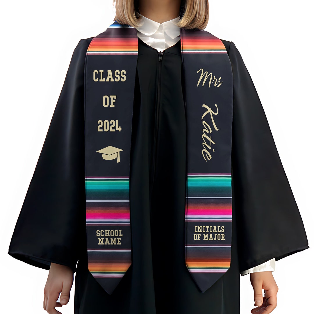 Personalized Mexican Graduation Stole Sash Class of 2024, Mexican Stole ...