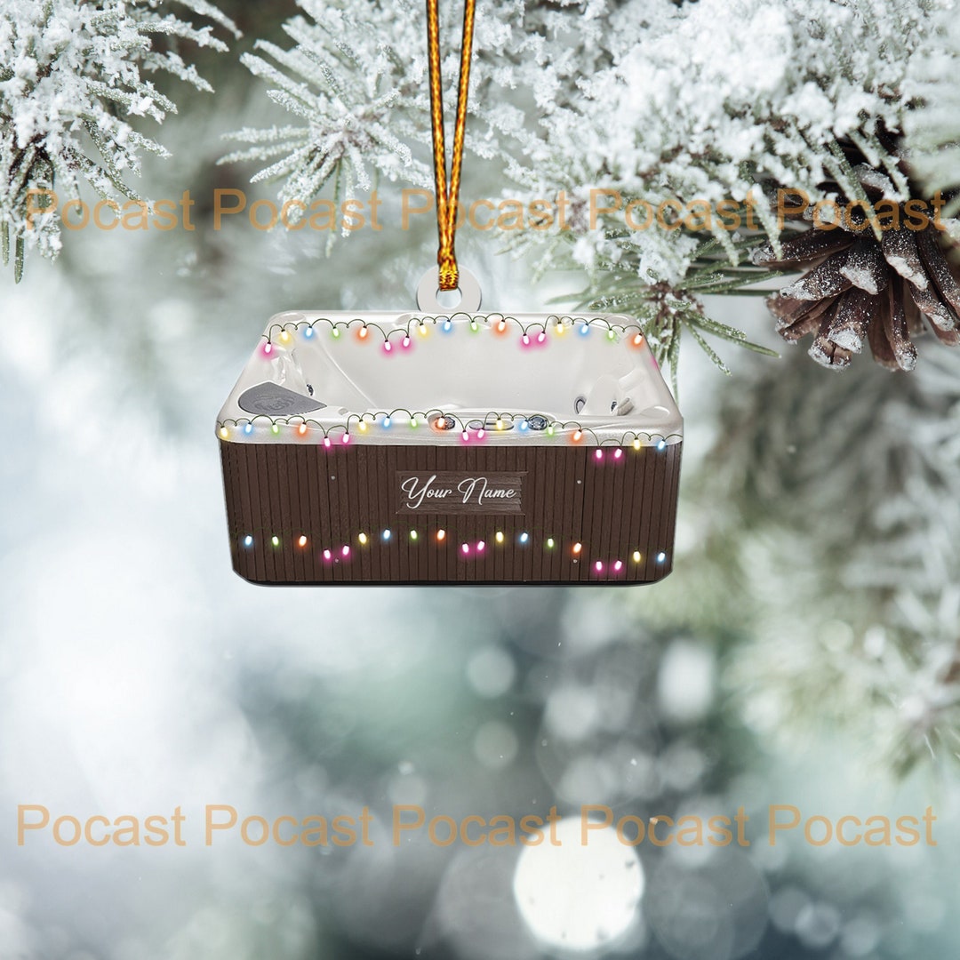 Personalized Hot Tub Spa Swimming Pool Christmas Ornament, Christmas ...