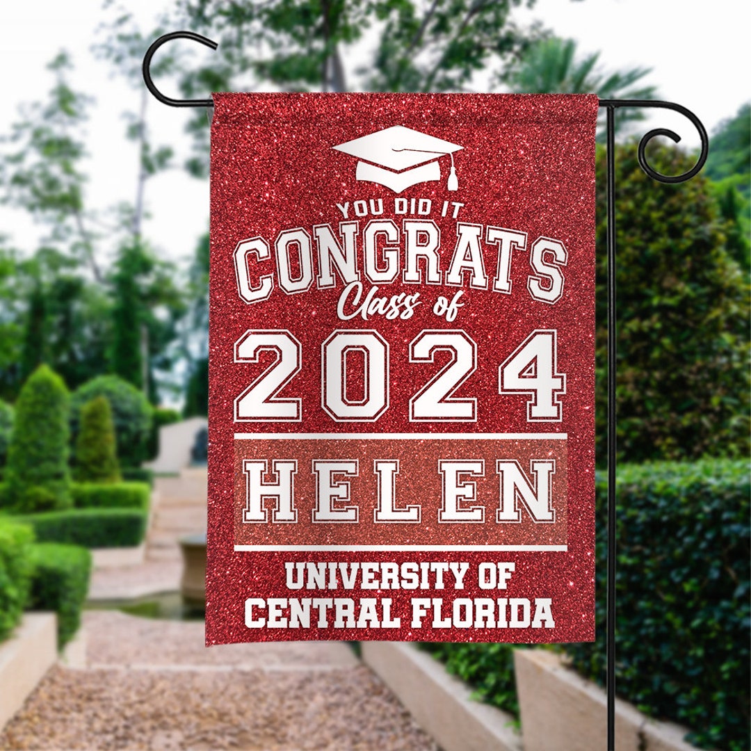 Personalized Graduation 2024 Flag, Graduate Yard Sign, Class of 2024 ...