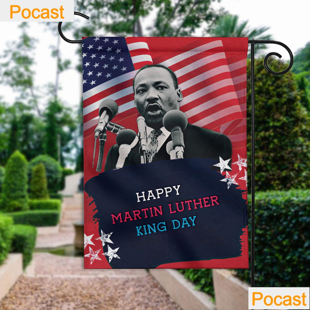 Happy Martin Luther King Day, BLM Flag, Honoring the Legacy of Dr MLK ...
